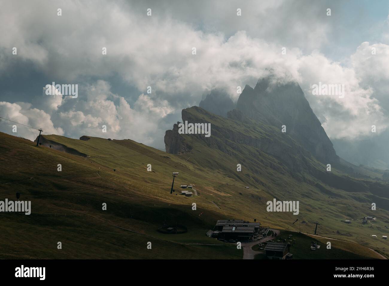 Breathtaking Scenic View of Seceda in the Dolomites Featuring Majestic ...