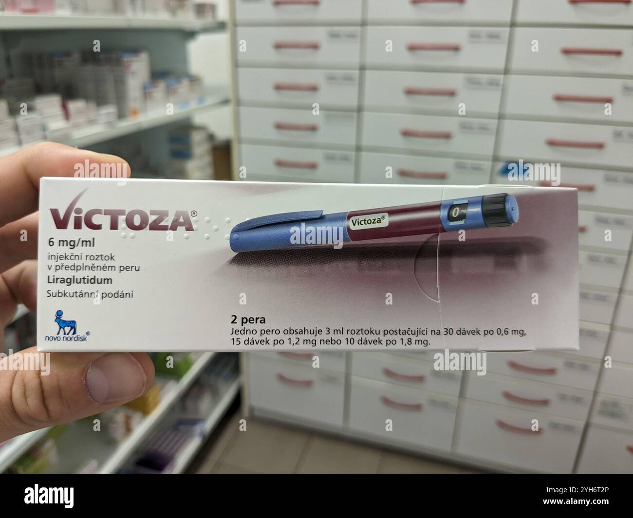Prague,Czech republic-January4 2024:VICTOZA medication with Liraglutide ...