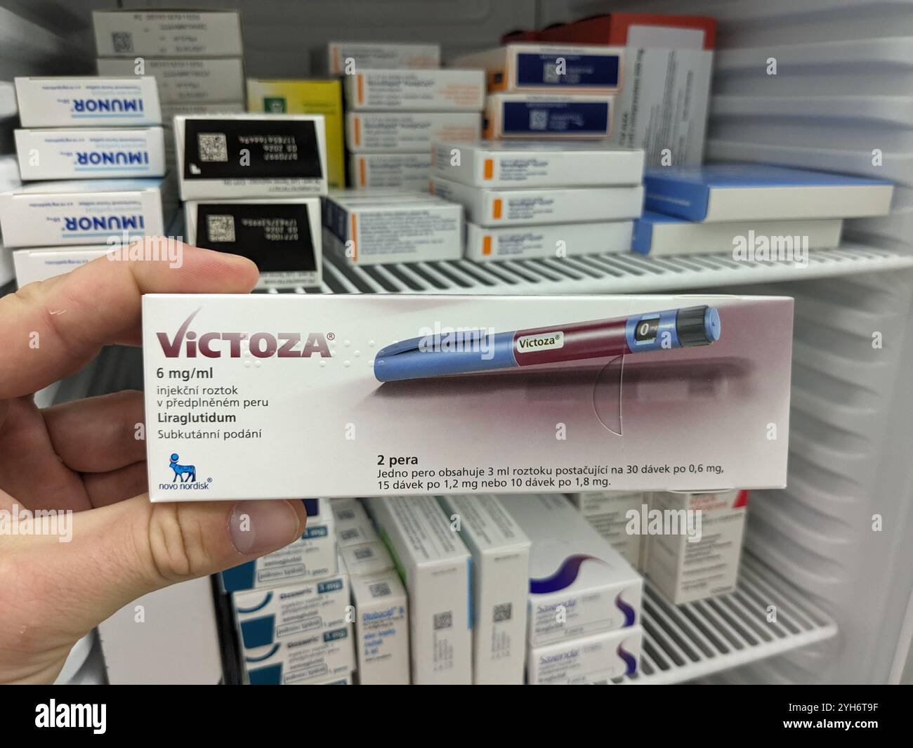 Prague,Czech republic-January4 2024:VICTOZA medication with Liraglutide ...