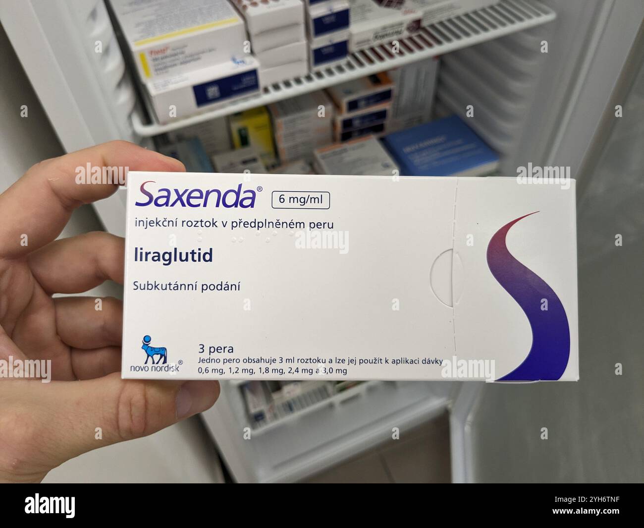 SAXENDA Box of medication injection with Liraglutide active substance ...