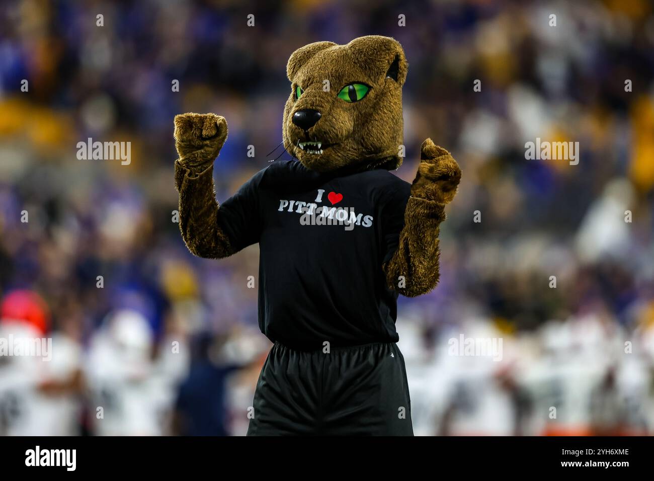 Pittsburgh, Pennsylvania, USA. 9th Nov, 2024. Pitt Panthers mascot Roc ...