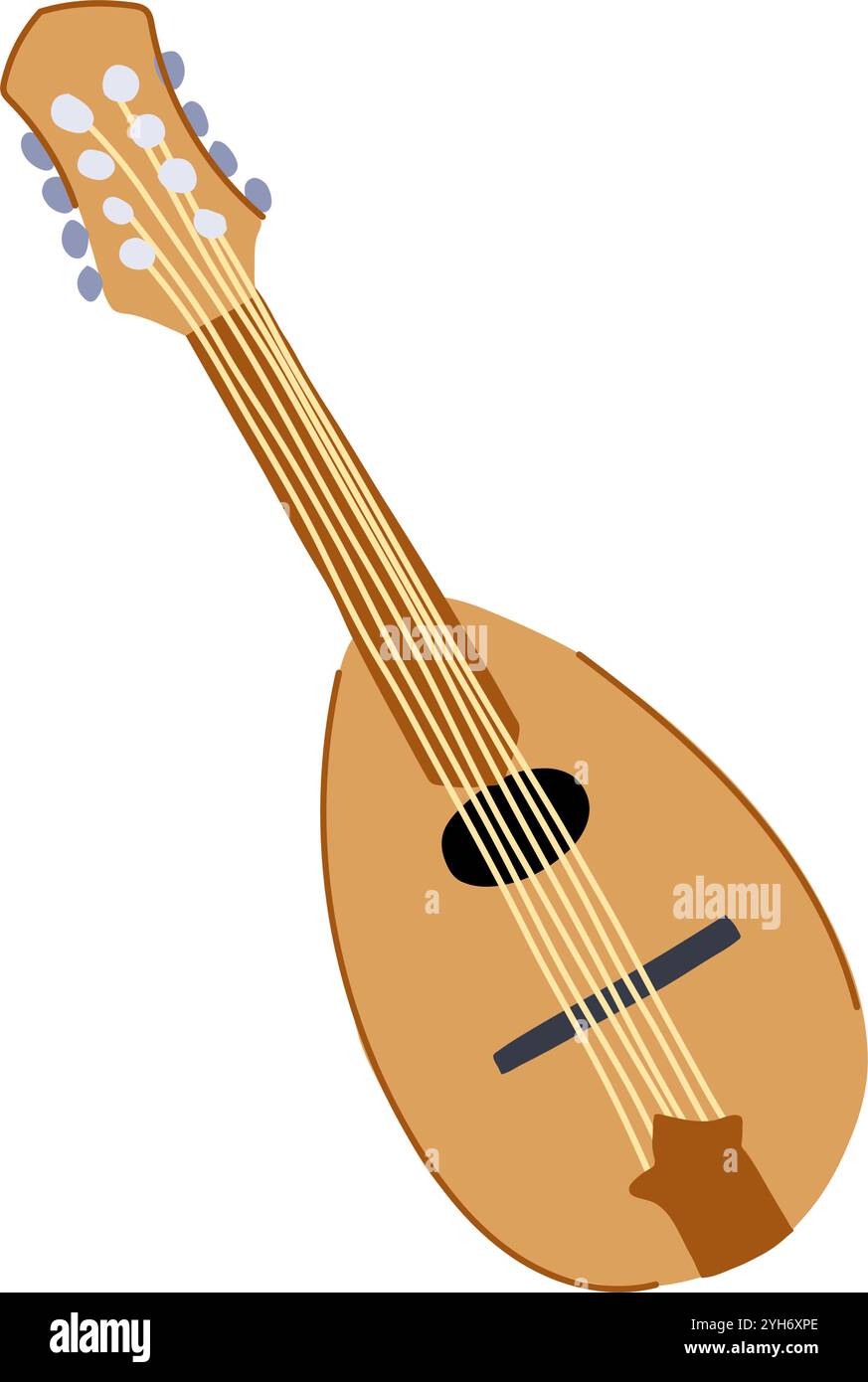 strings mandolin cartoon vector illustration Stock Vector Image & Art ...