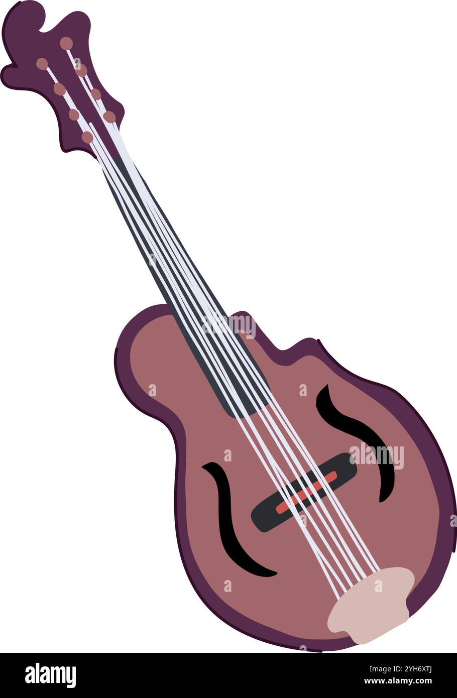 acoustic mandolin cartoon vector illustration Stock Vector Image & Art ...