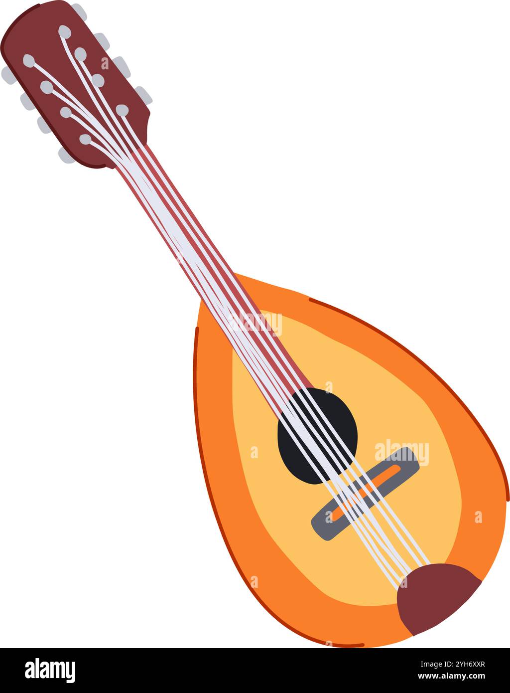melody mandolin cartoon vector illustration Stock Vector Image & Art ...