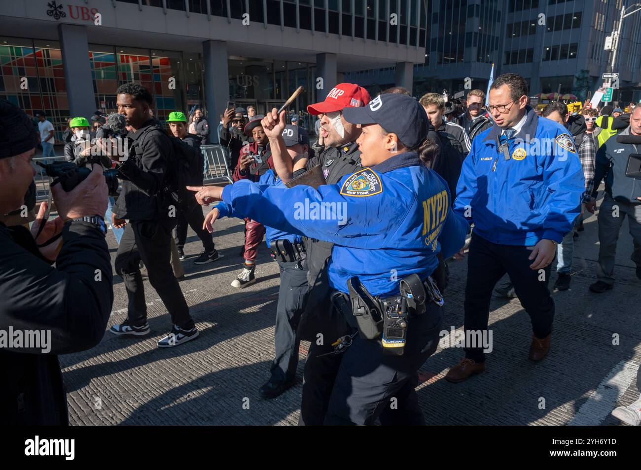 New York Police Department (NYPD) officers remove a President Elect ...