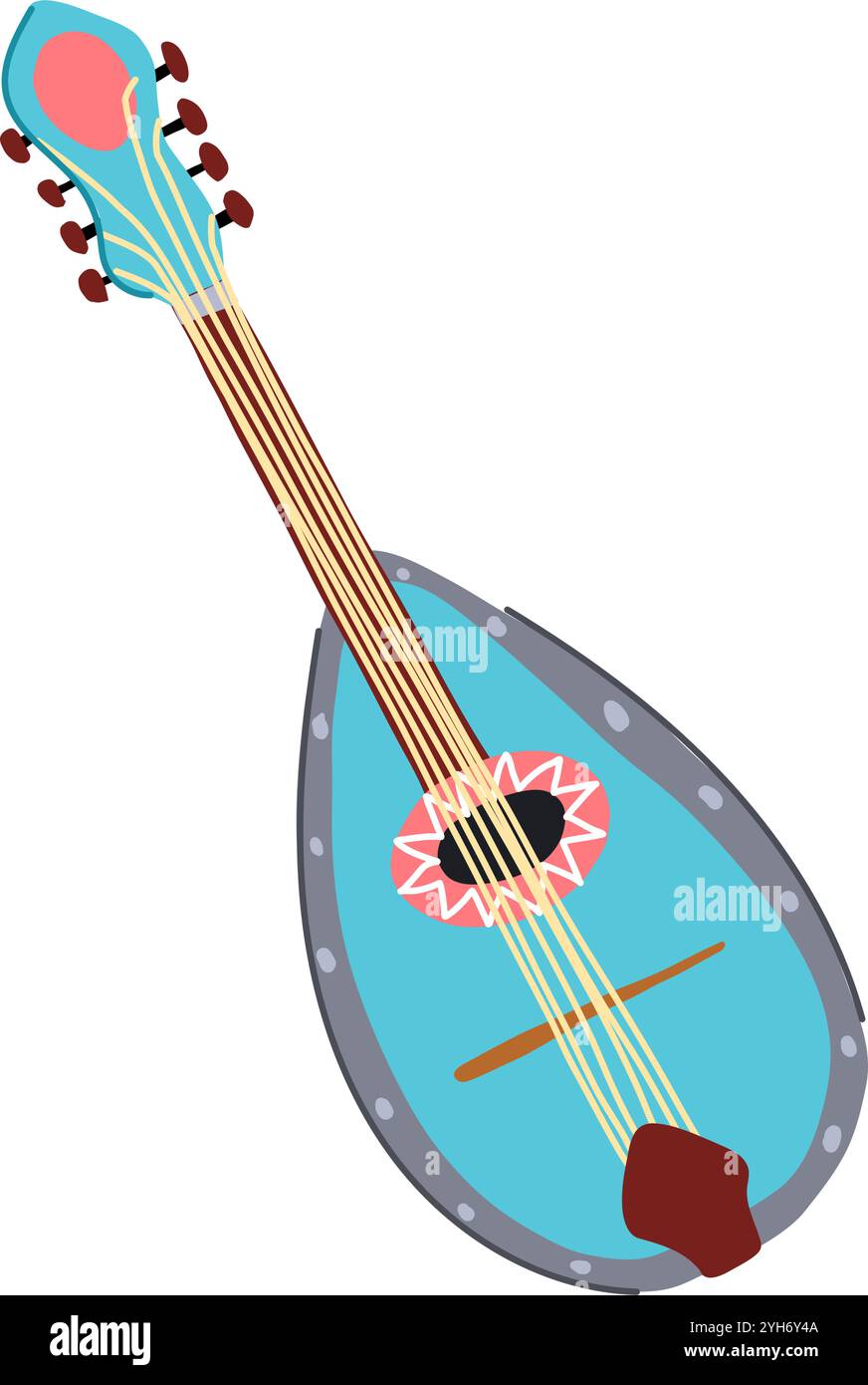 tuning mandolin cartoon vector illustration Stock Vector Image & Art ...