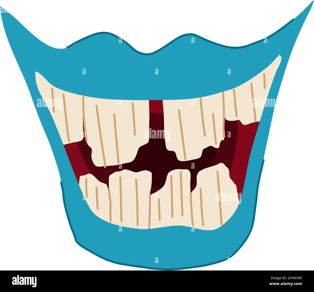 beast monster mouth cartoon vector illustration Stock Vector Image ...