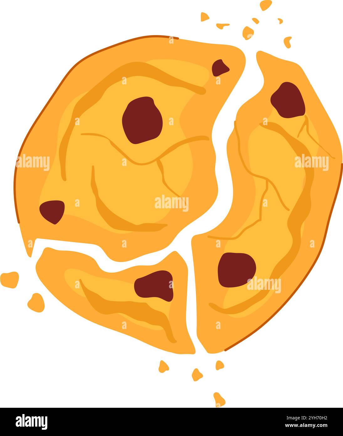 cinnamon oatmeal cookies cartoon vector illustration Stock Vector Image ...