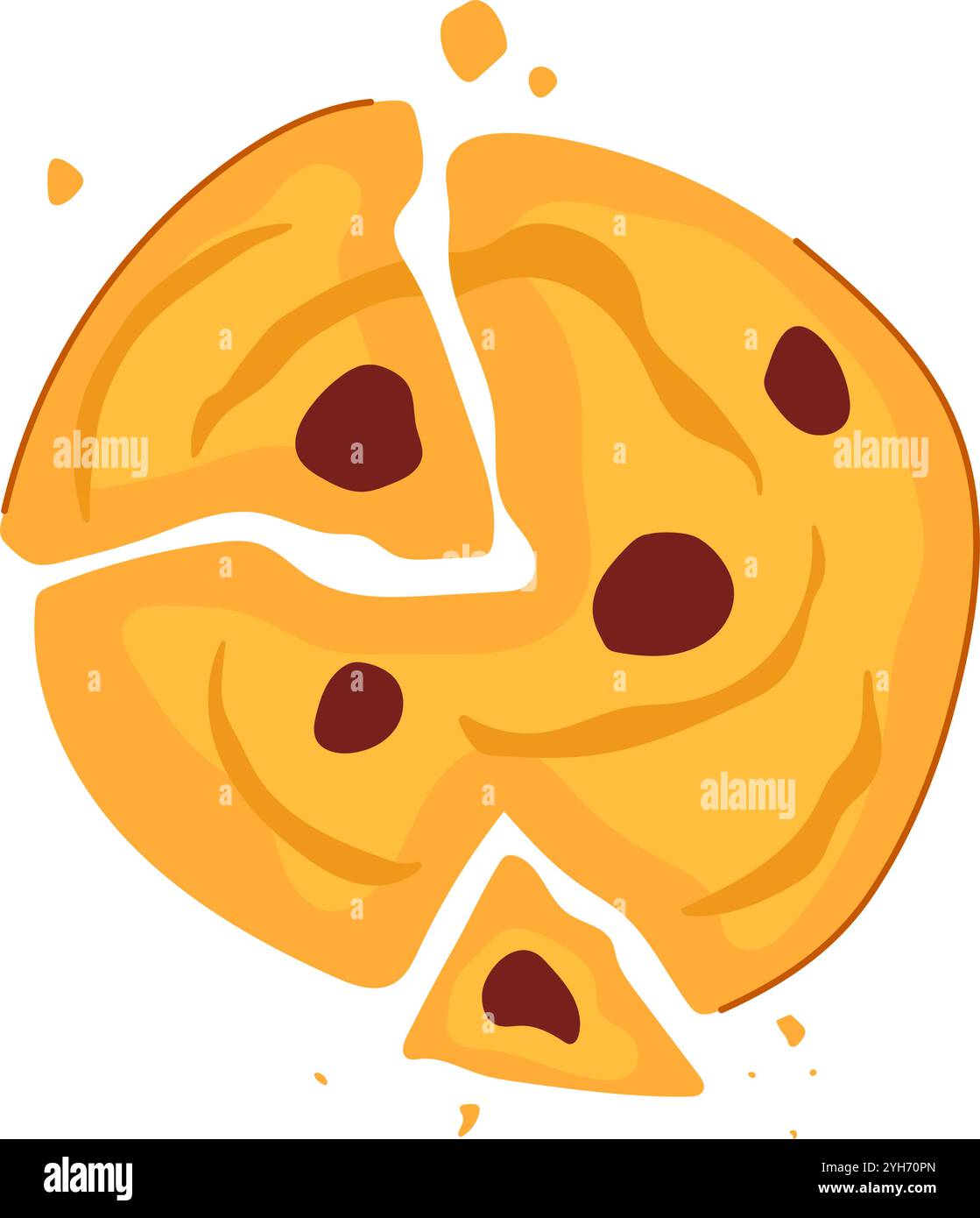 chocolate oatmeal cookies cartoon vector illustration Stock Vector ...