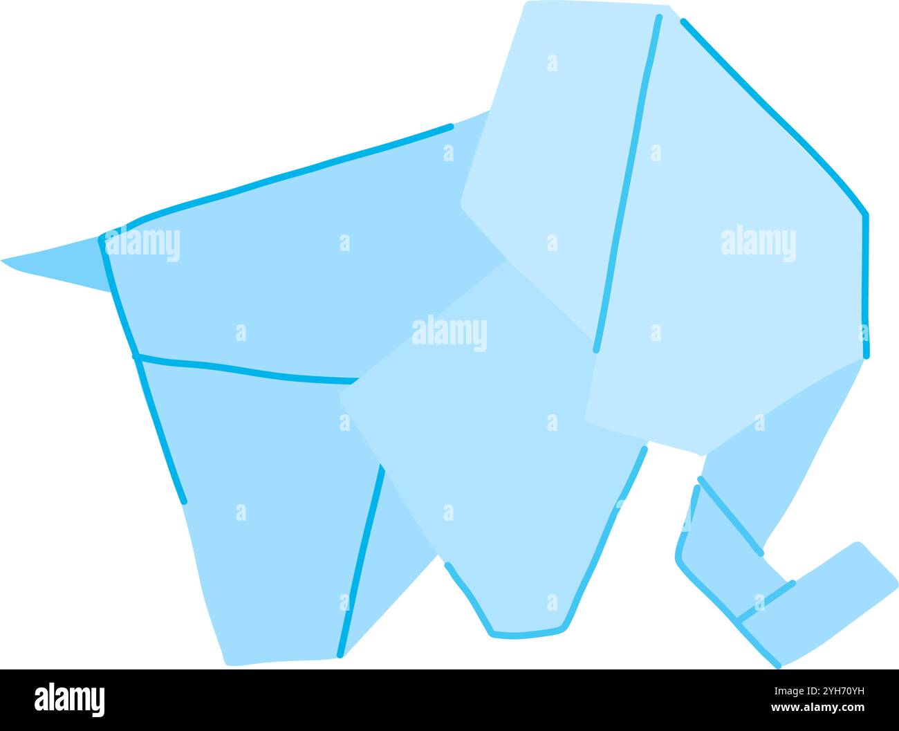 rabbit origami animals cartoon vector illustration Stock Vector Image ...