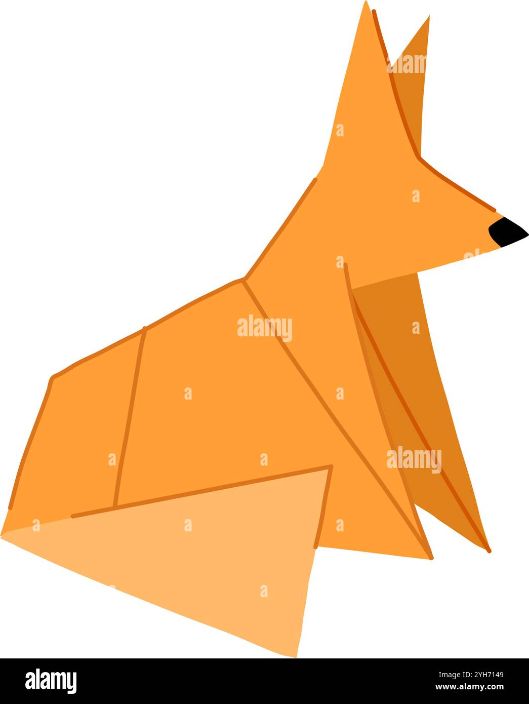 swan origami animals cartoon vector illustration Stock Vector Image ...