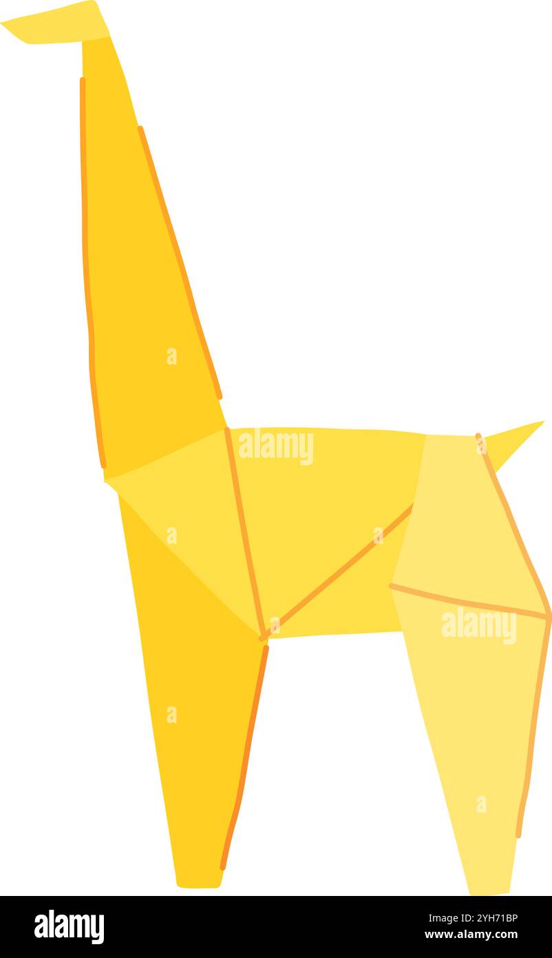 horse origami animals cartoon vector illustration Stock Vector Image ...