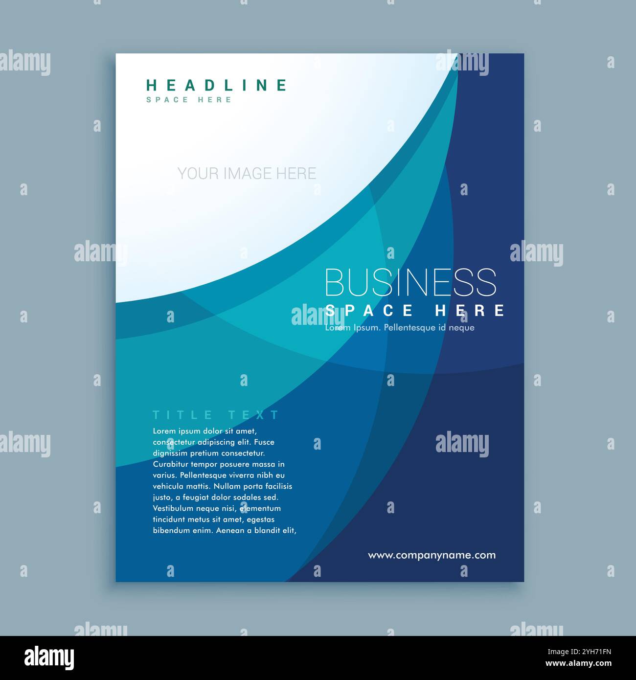 professional blue business flyer brochure design template Stock Vector ...
