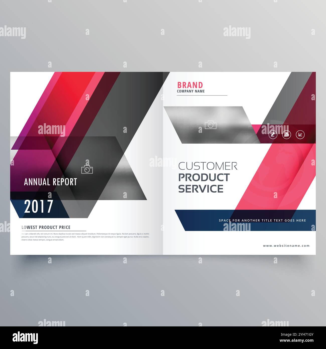 creative bifold brochure design or magazine cover template Stock Vector ...