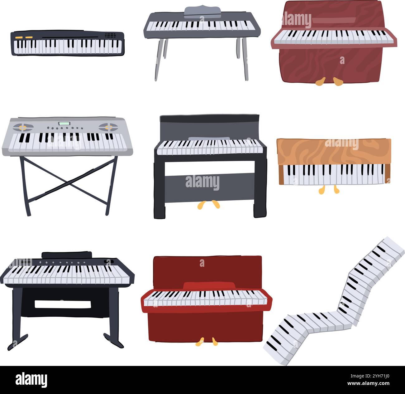 Piano practice cartoon hi-res stock photography and images - Alamy