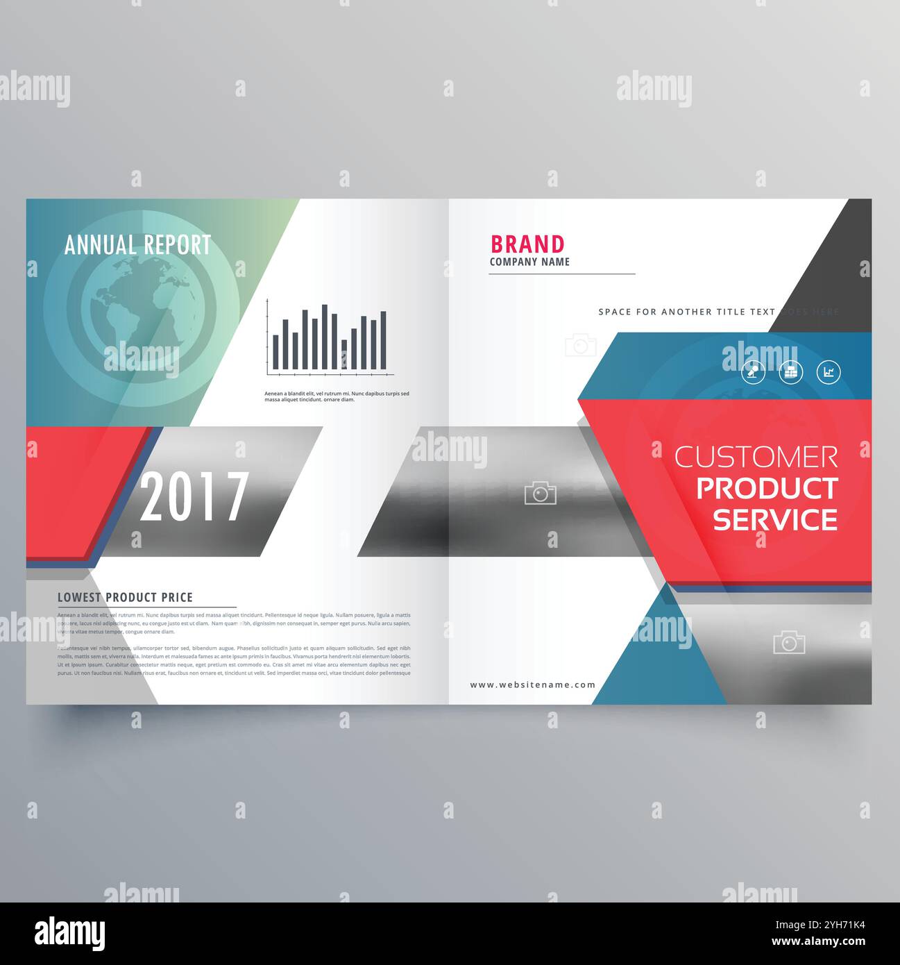 modern creative business magazine cover or bifold brochure template ...