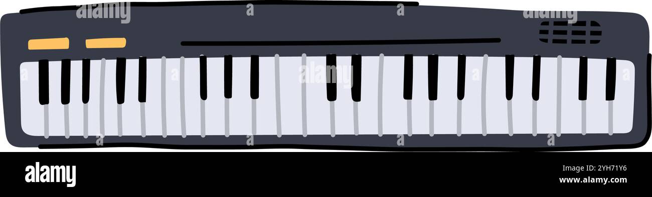 classical piano cartoon vector illustration Stock Vector Image & Art ...