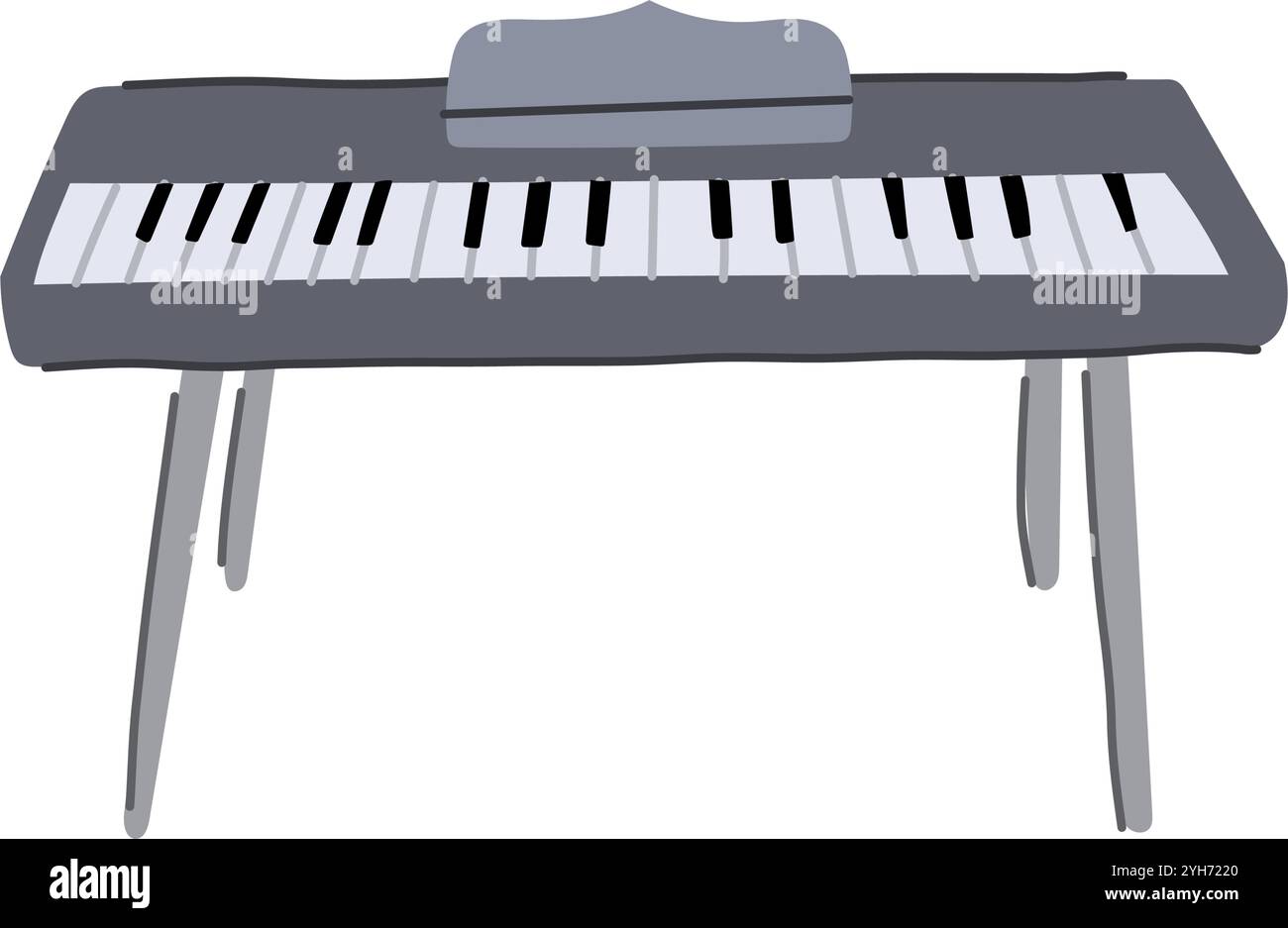 practice piano cartoon vector illustration Stock Vector Image & Art - Alamy