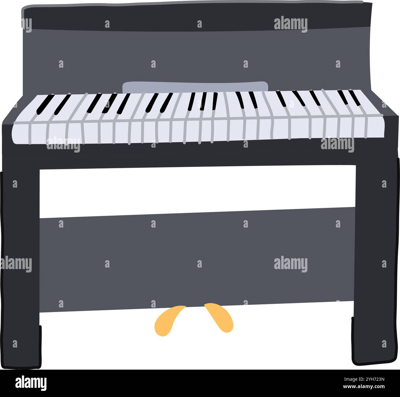 performance piano cartoon vector illustration Stock Vector Image & Art ...