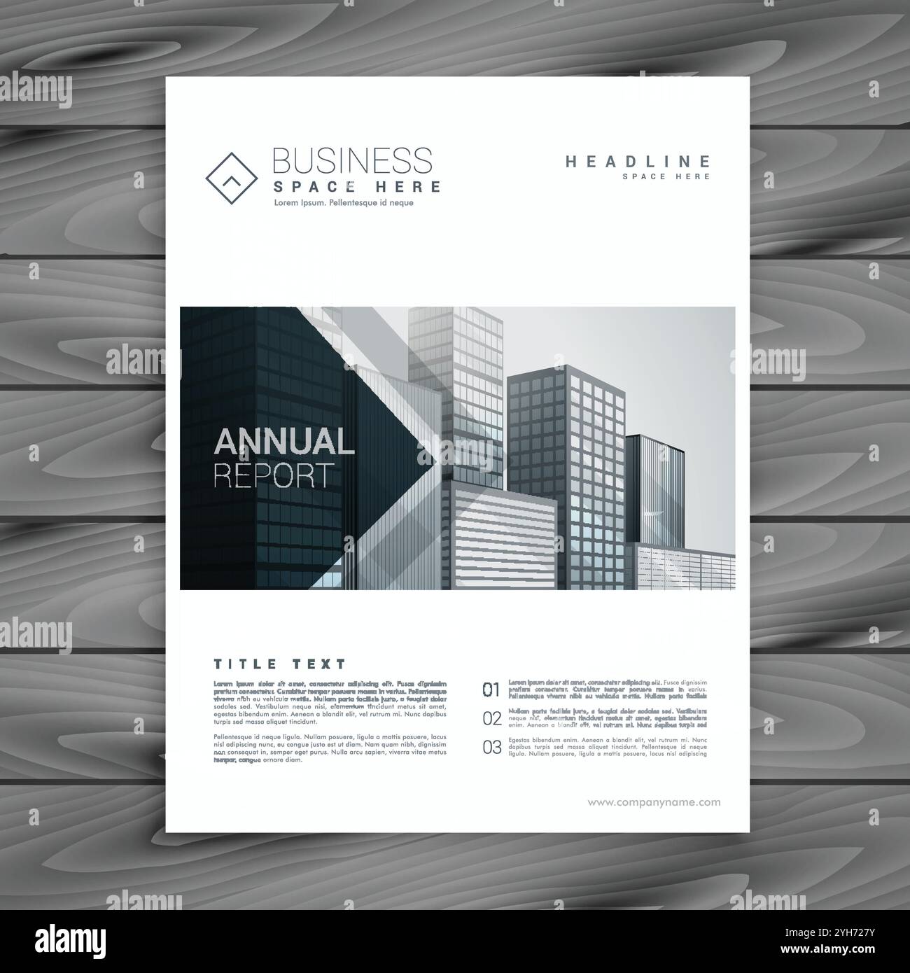 elegant white brochure design template with arrow shapes Stock Vector ...