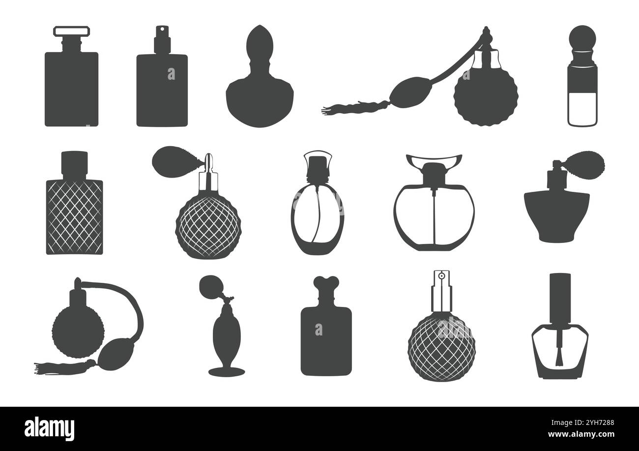 Perfume bottle silhouette, Perfume bottles svg, Vintage perfume bottles ...