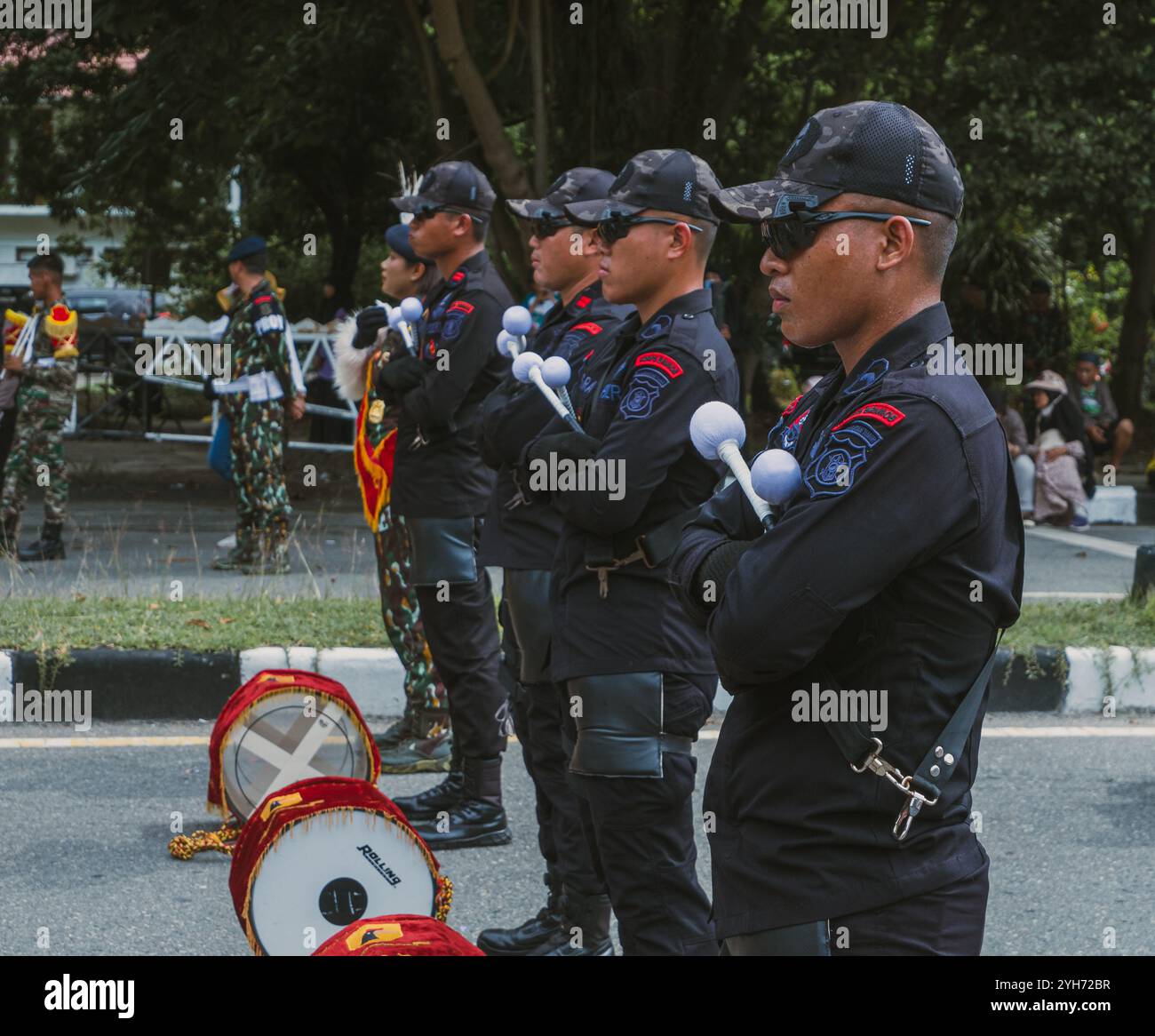 Joint Marching Band Training between TNI and Polri at Merdeka Square ...