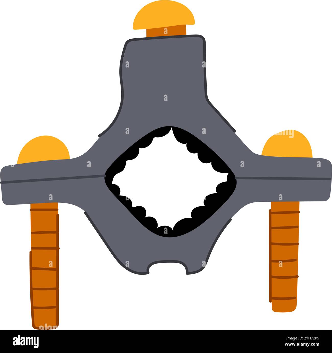 secure pipe clamp cartoon vector illustration Stock Vector Image & Art ...