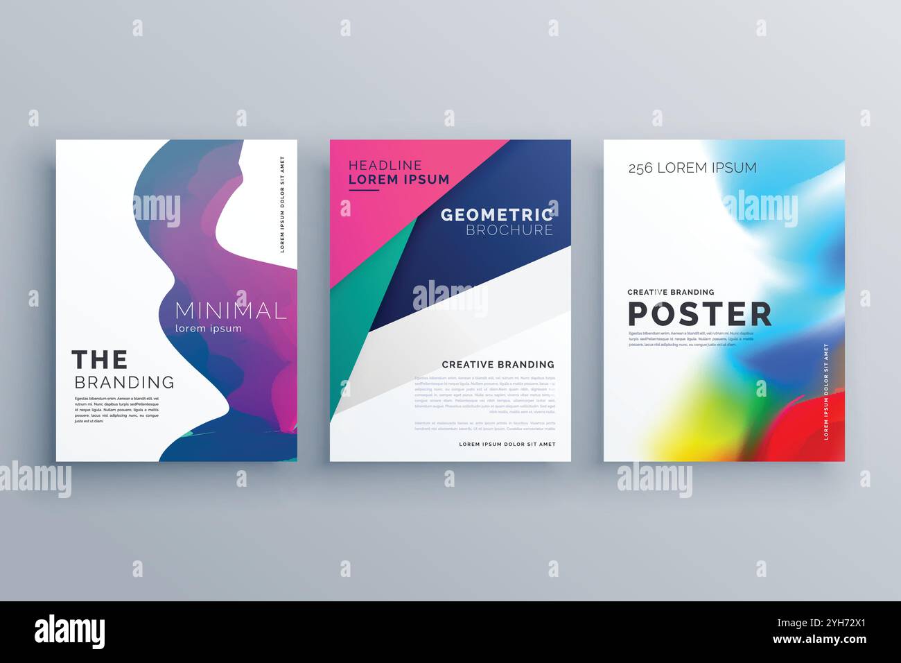 set of minimal brochure template leaflet flyer design in A4 size made ...