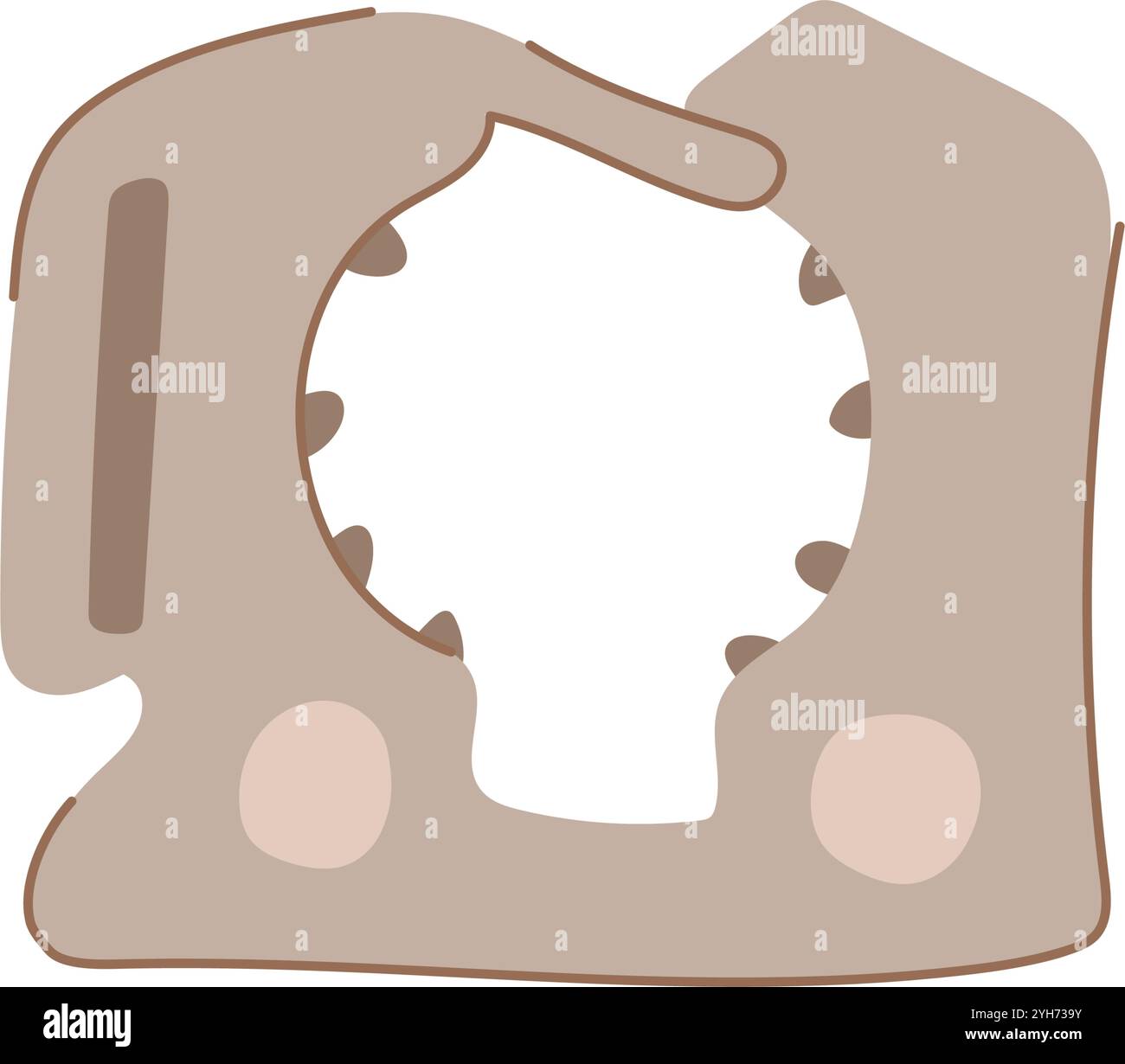 flexible pipe clamp cartoon vector illustration Stock Vector Image ...