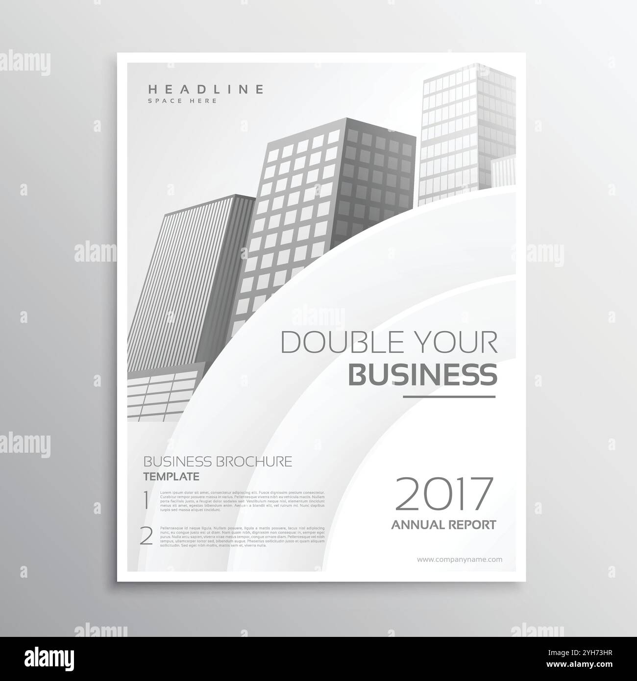 clean white business brochure template design Stock Vector Image & Art ...
