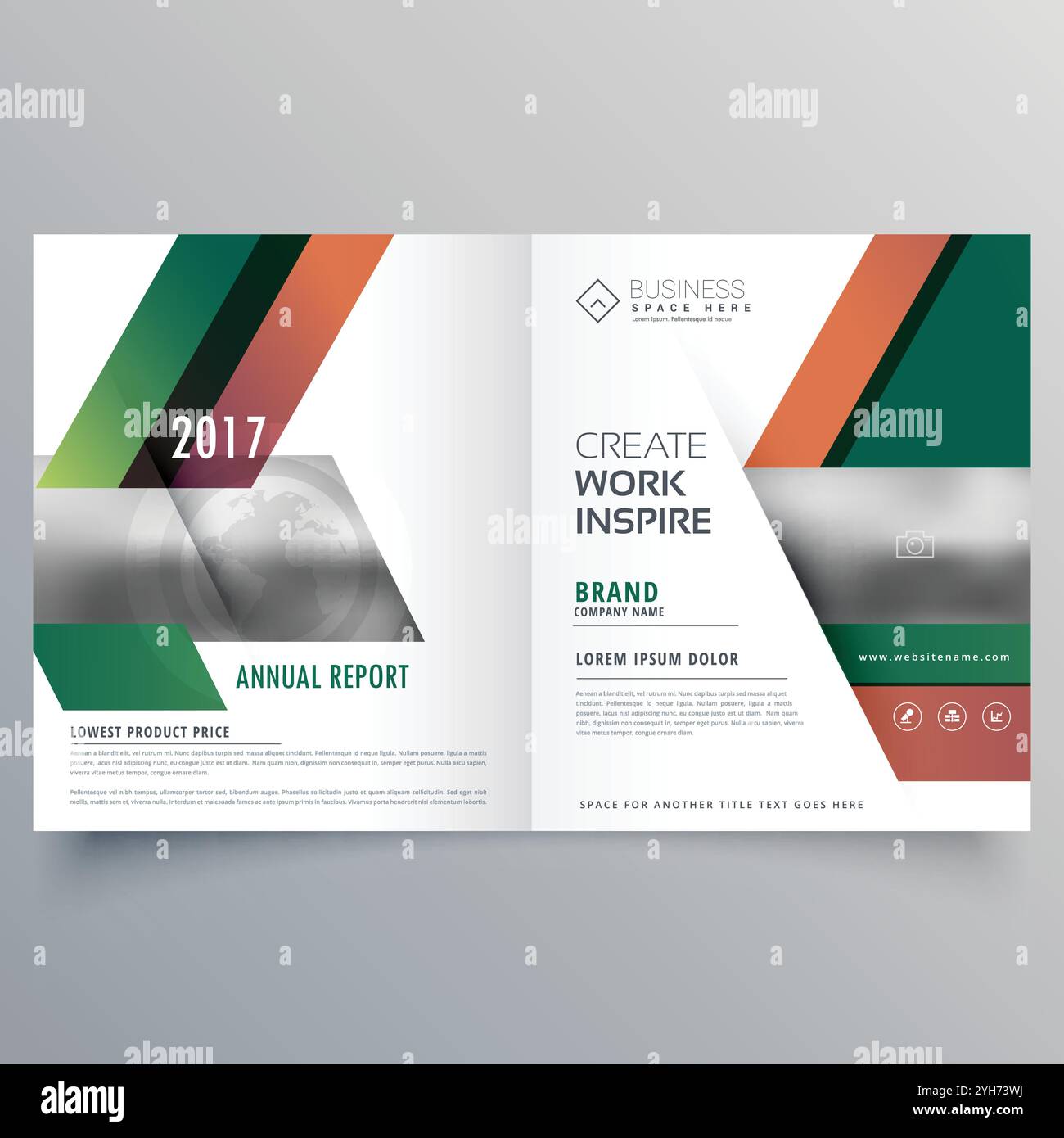 modern style business bifold brochure design template Stock Vector ...