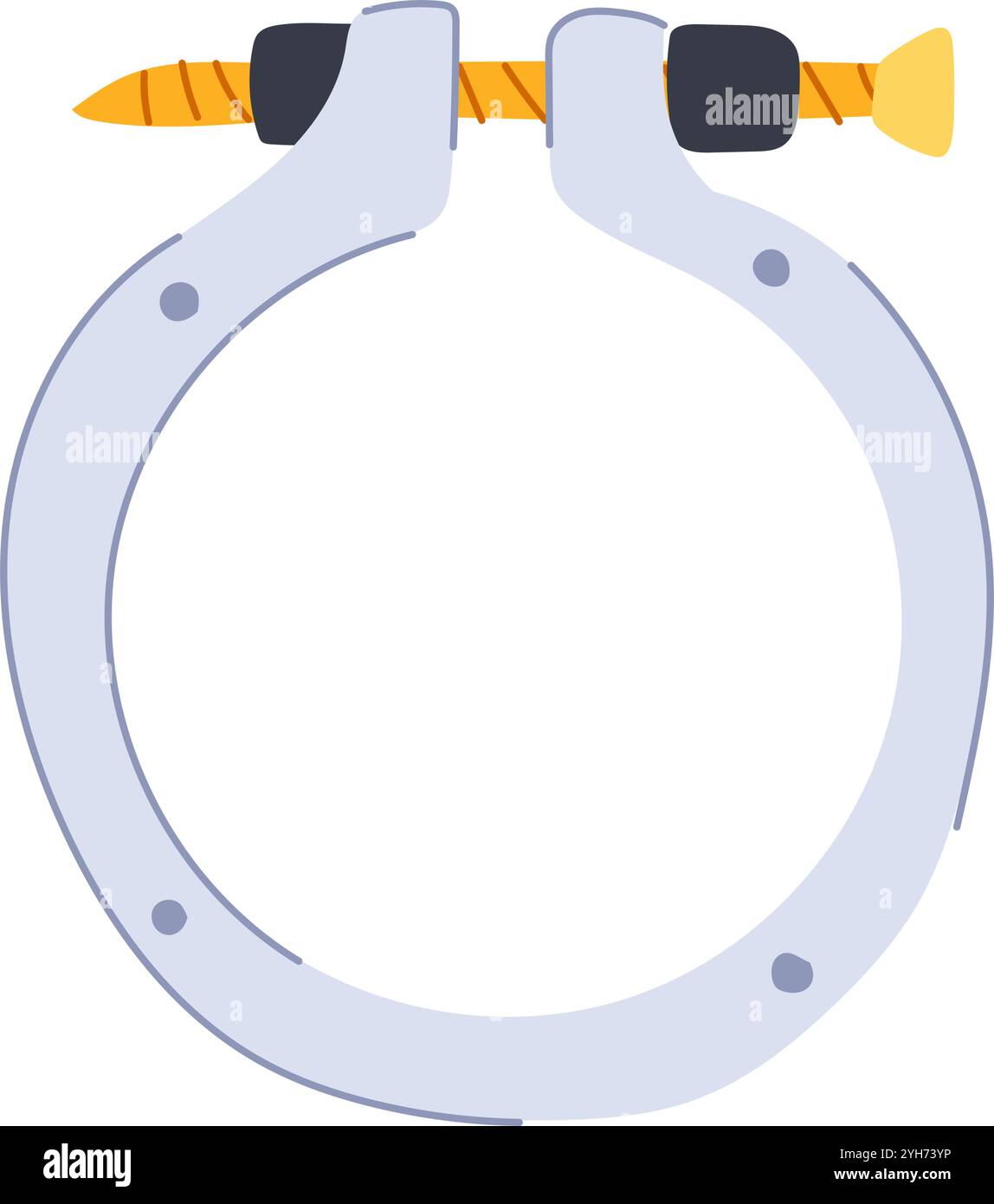 galvanized pipe clamp cartoon vector illustration Stock Vector Image ...