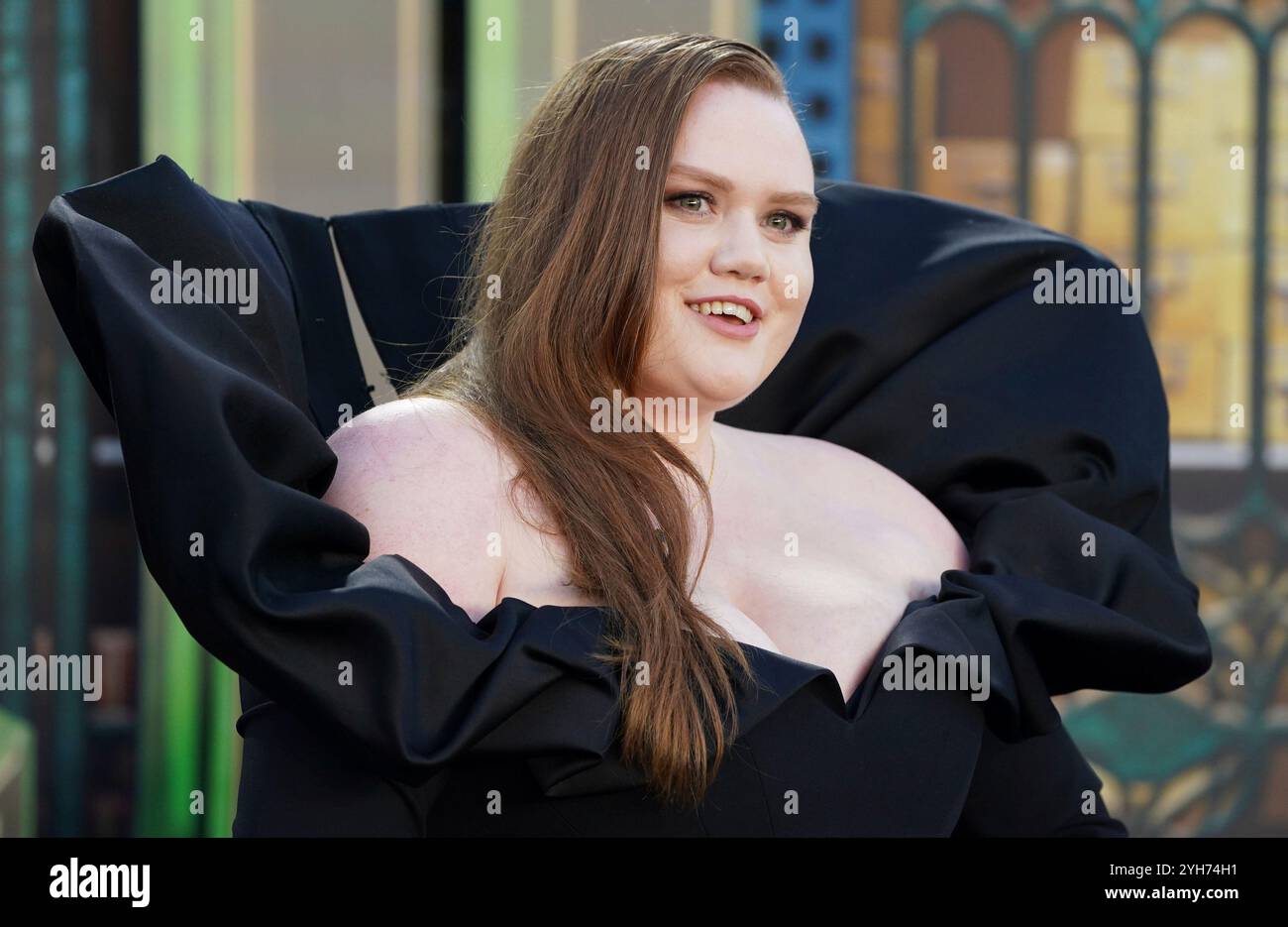 Bronwyn James arrives at the premiere of "Wicked" on Saturday, Nov. 9, 2024, at Dorothy Chandler ...