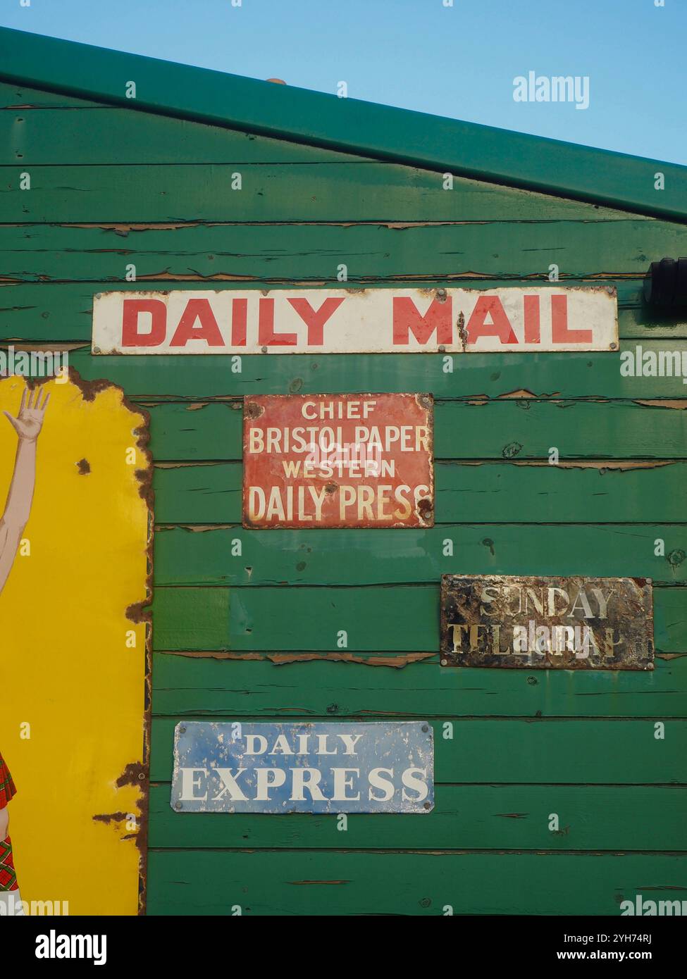 Vintage enamel signs advertising Daily Express, Daily Mail,Sunday ...