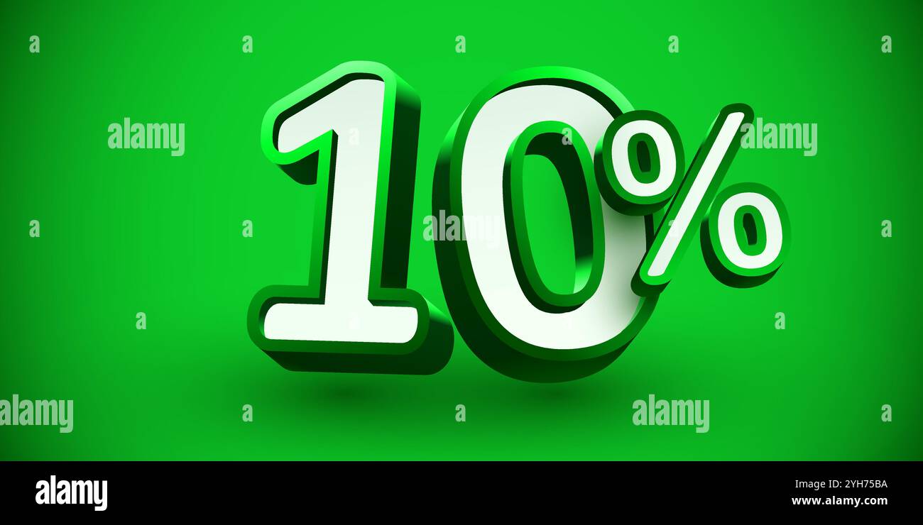 10 percent Off. 3d number 10. Sale banner. Vector illustration Stock Vector Image & Art - Alamy