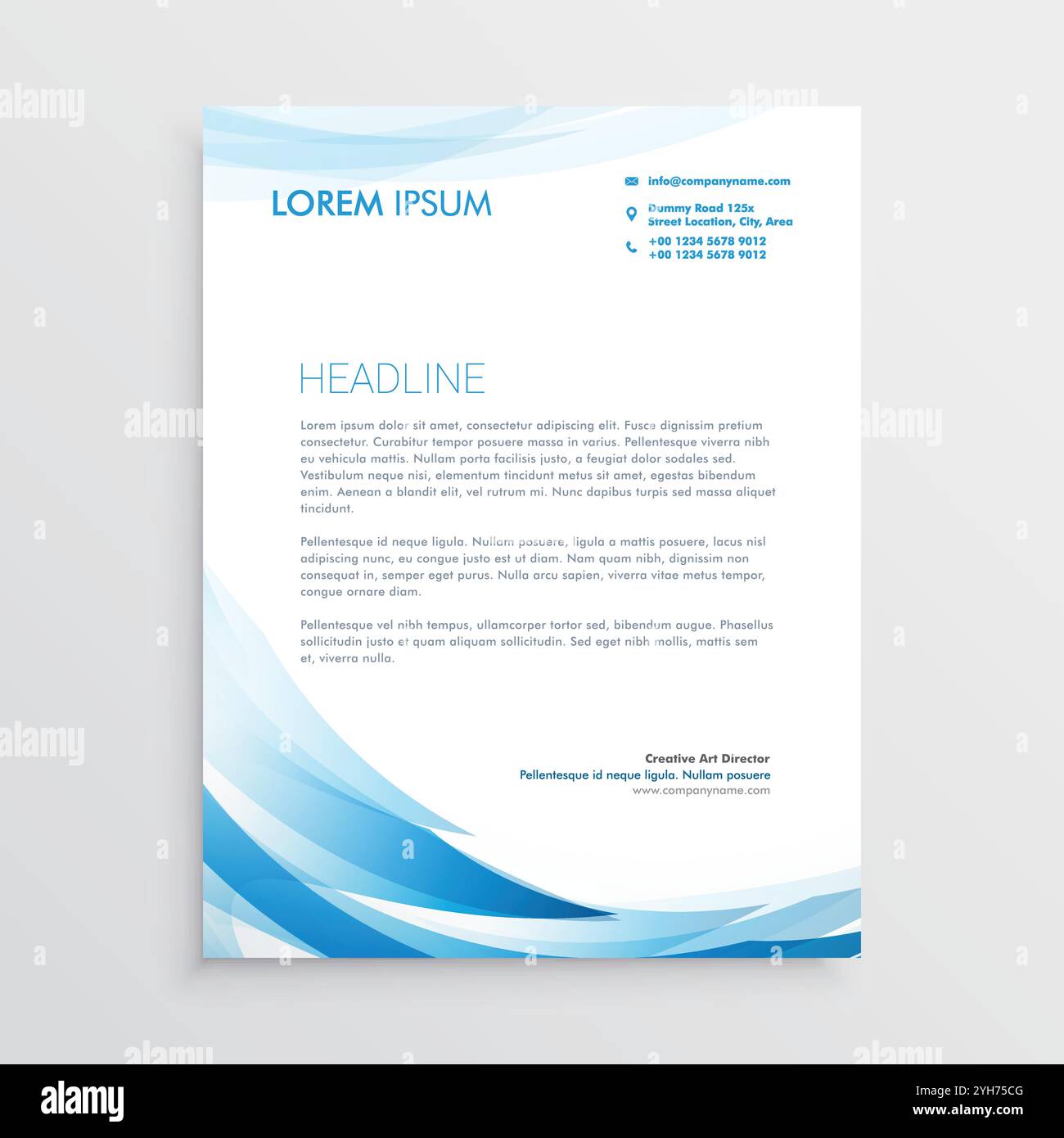 abstract blue letterhead vector design Stock Vector Image & Art - Alamy