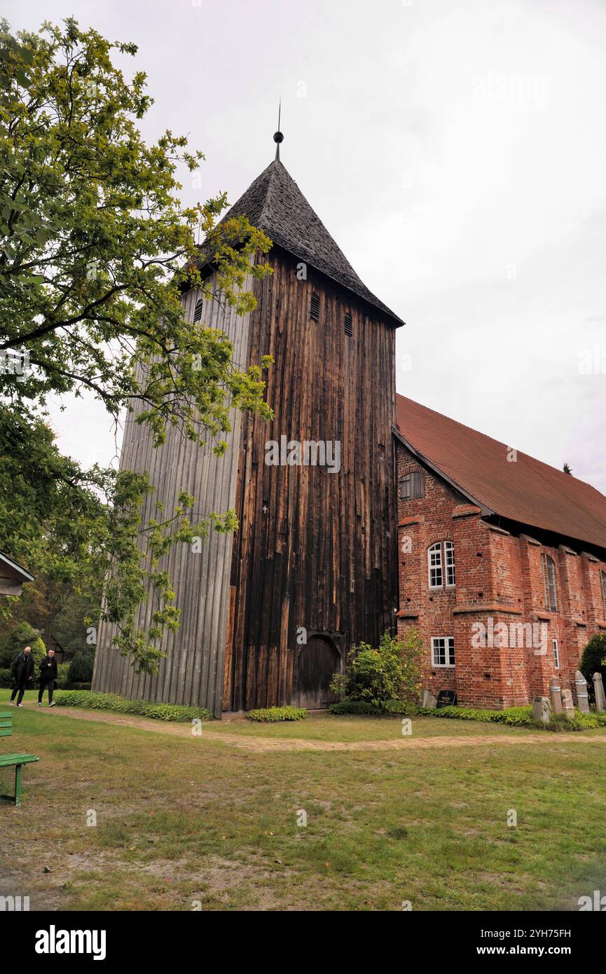 Wooden church tower in Prerow Stock Photo - Alamy