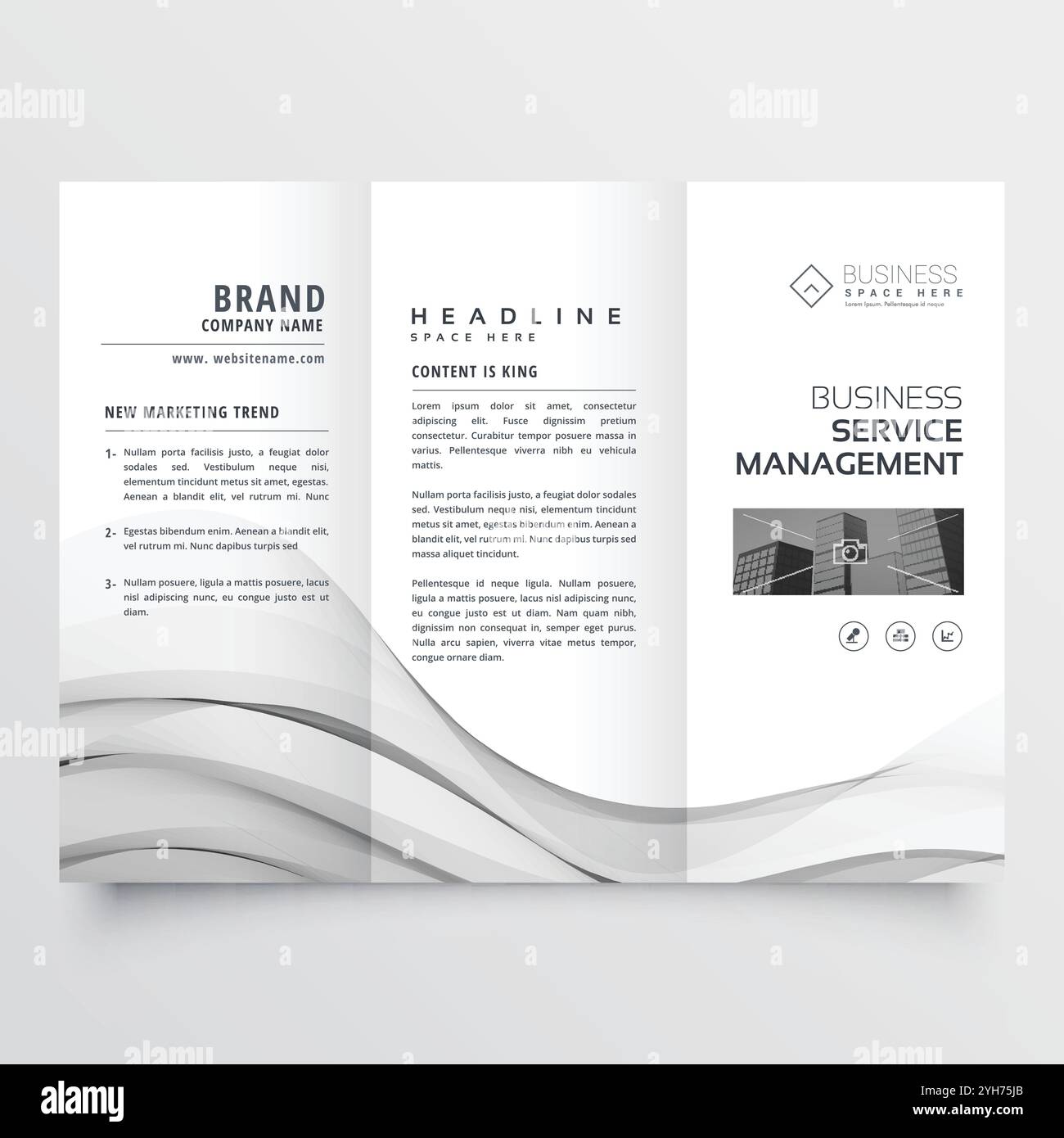 clean minimal trifold brochure template layout vector Stock Vector ...