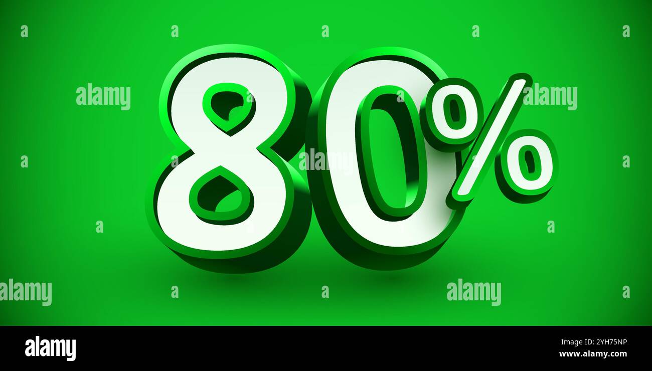 3d number 80 Stock Vector Images - Alamy