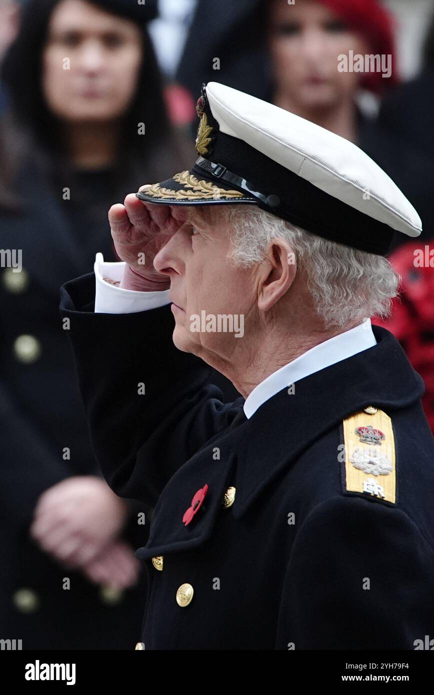 King charles iii salutes remembrance hi-res stock photography and ...