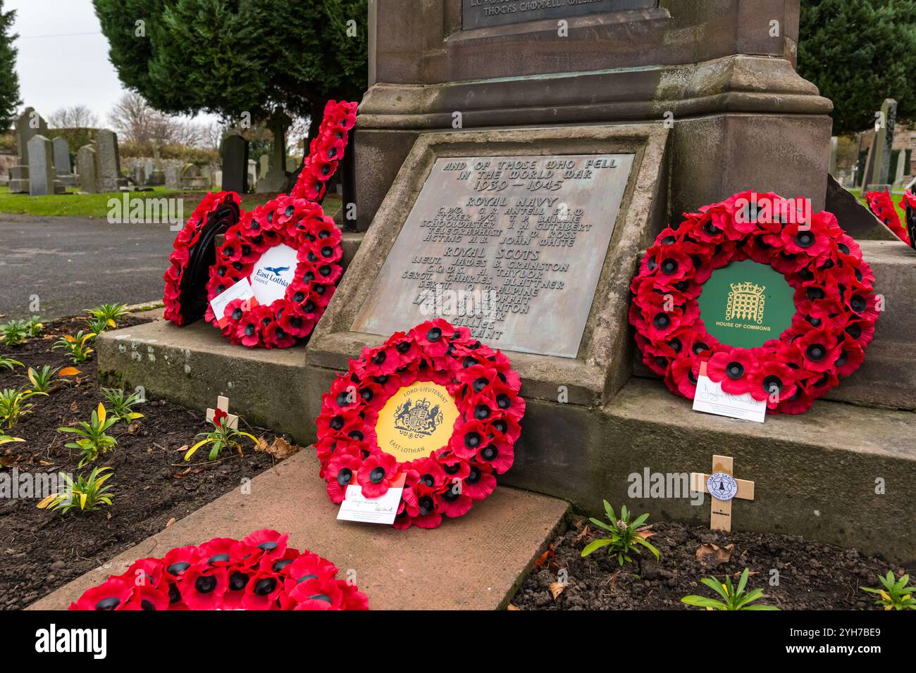 Haddington, East Lothian, Scotland, UK, 10th November 2024. Remembrance ...