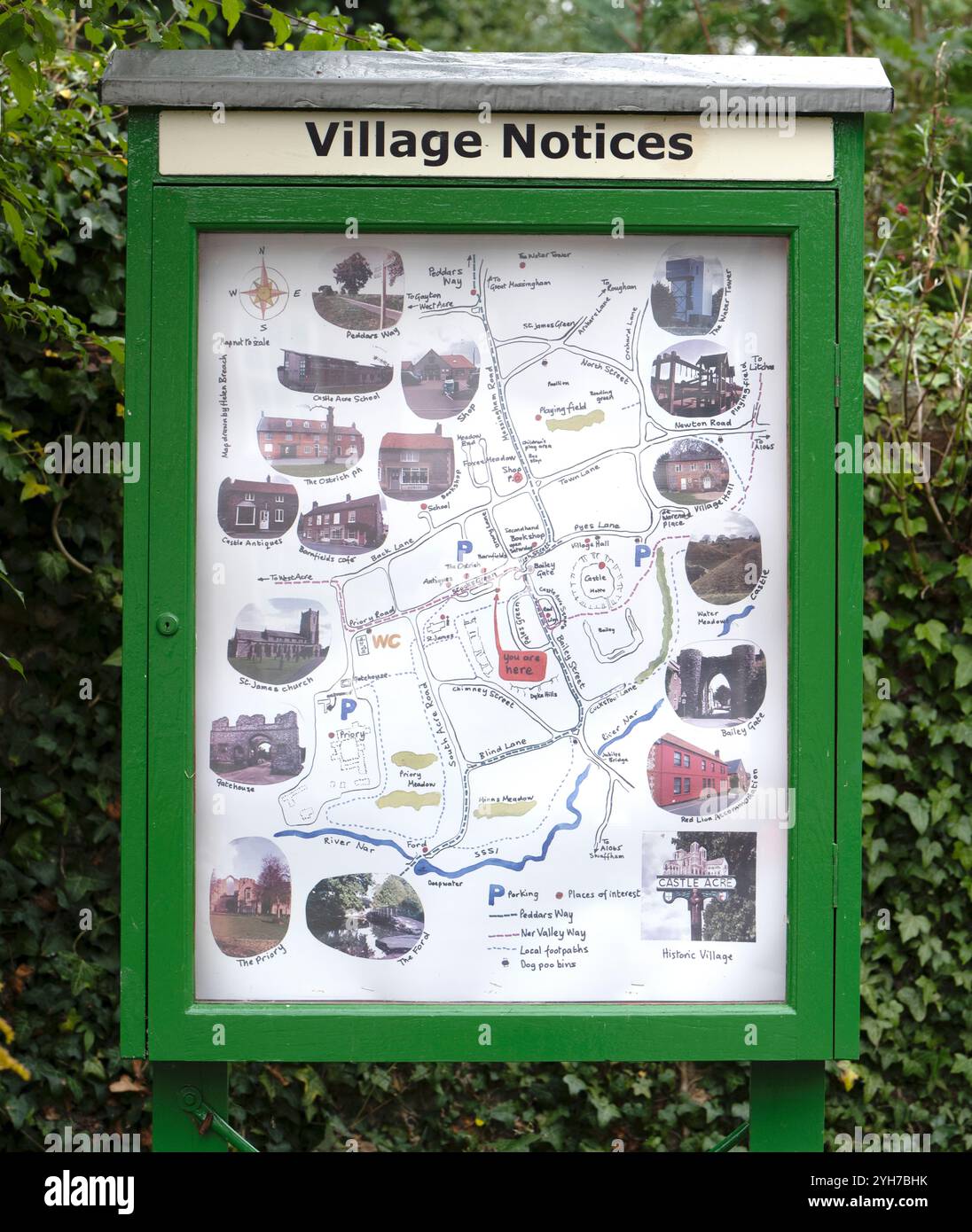 Castle acre notice board hi-res stock photography and images - Alamy