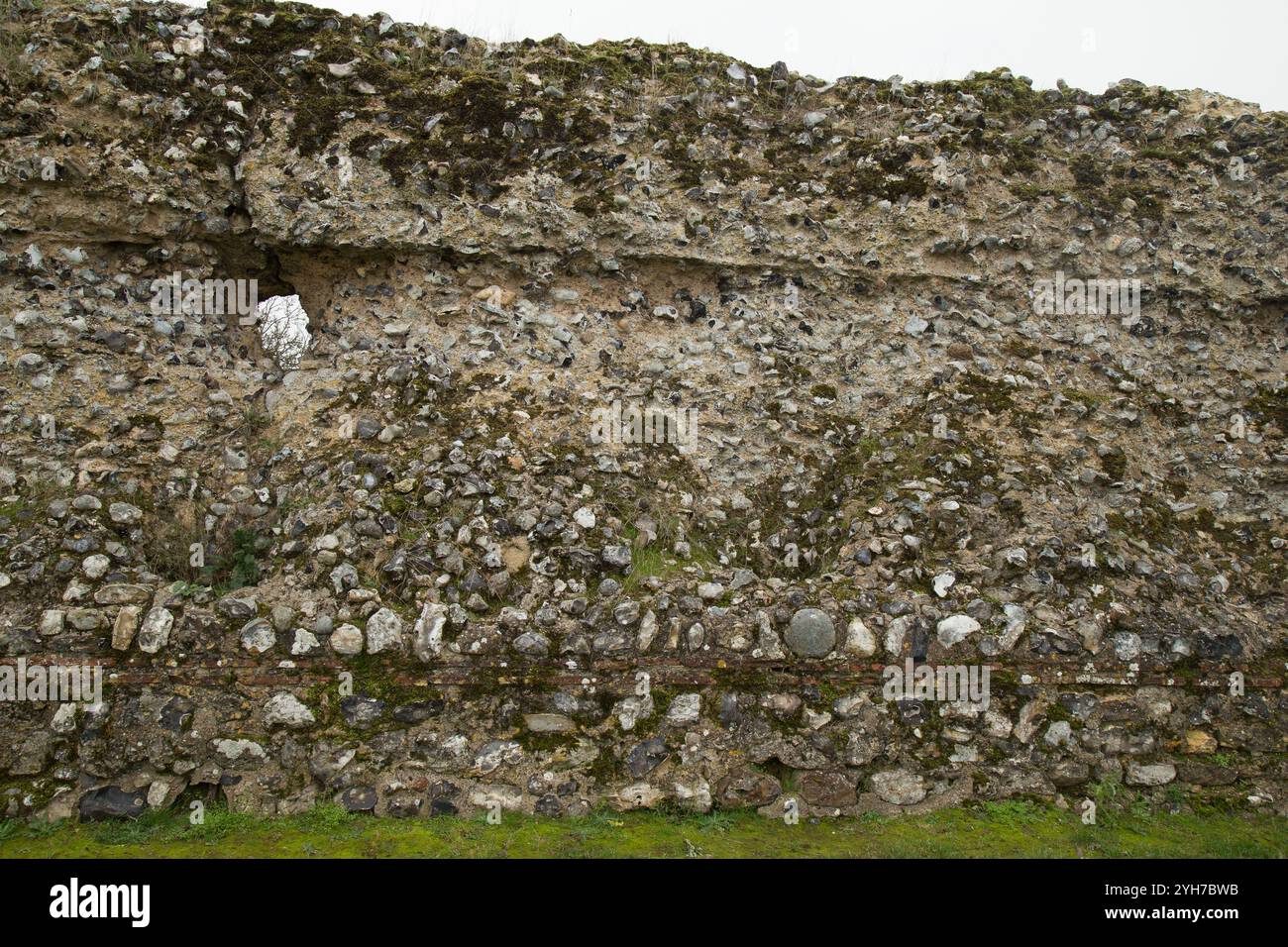 Burgh Castle Roman Fort monument Stock Photo - Alamy