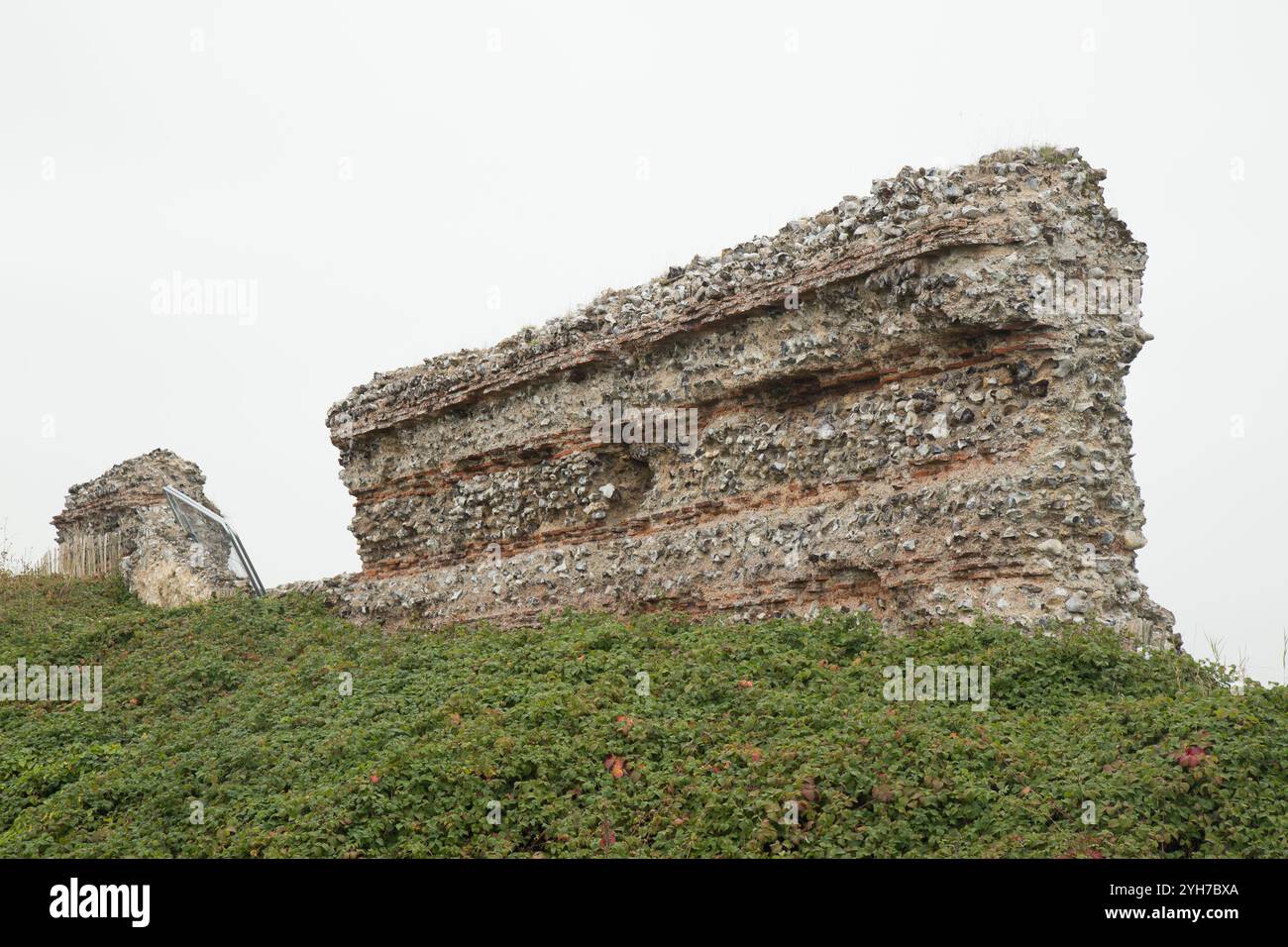 Burgh Castle Roman Fort monument Stock Photo - Alamy
