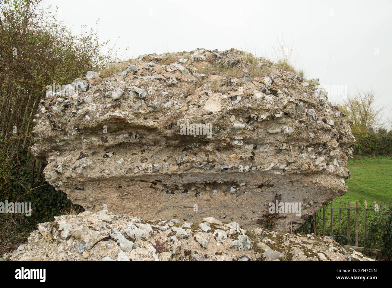 Burgh Castle Roman Fort monument Stock Photo - Alamy