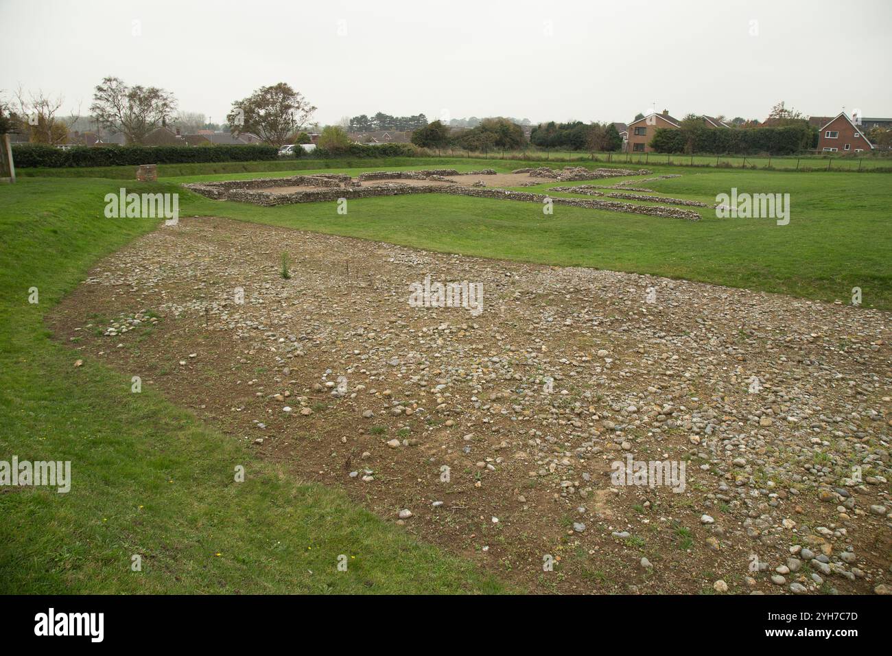 Caister Roman Saxon Shore fort Stock Photo - Alamy
