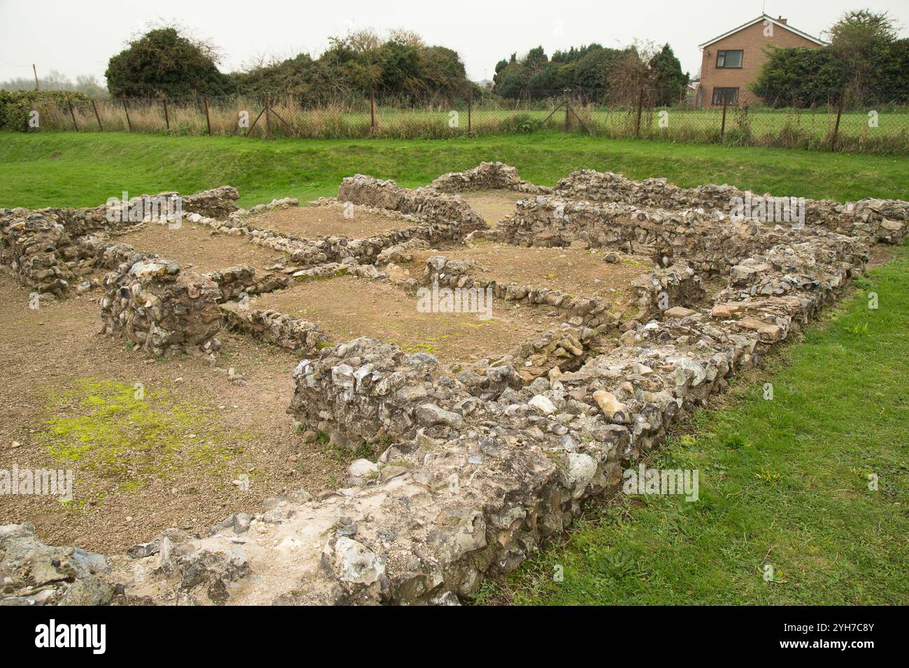 Caister Roman Saxon Shore fort Stock Photo - Alamy