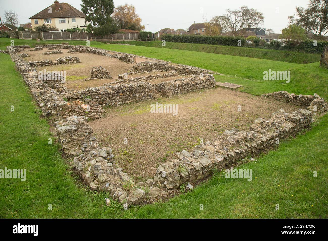 Caister Roman Saxon Shore fort Stock Photo - Alamy