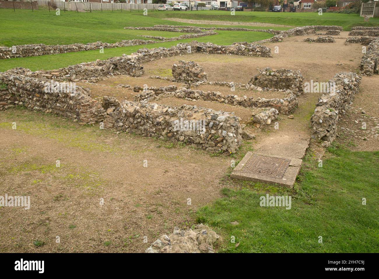Caister Roman Saxon Shore fort Stock Photo - Alamy