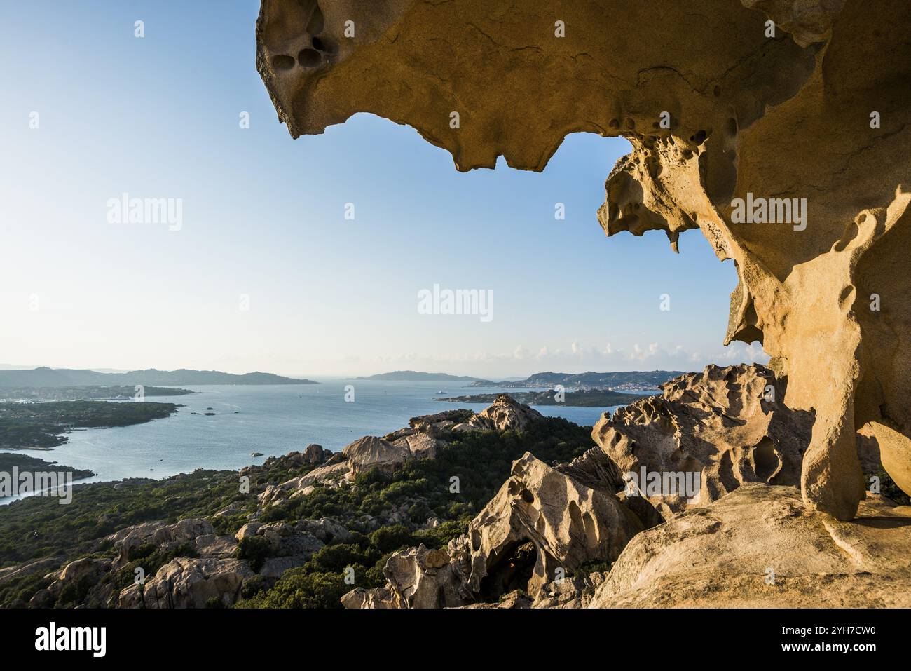 Bizarre granite rocks, Roccia dell Orso, sunset, Capo d'Orso, Palau ...